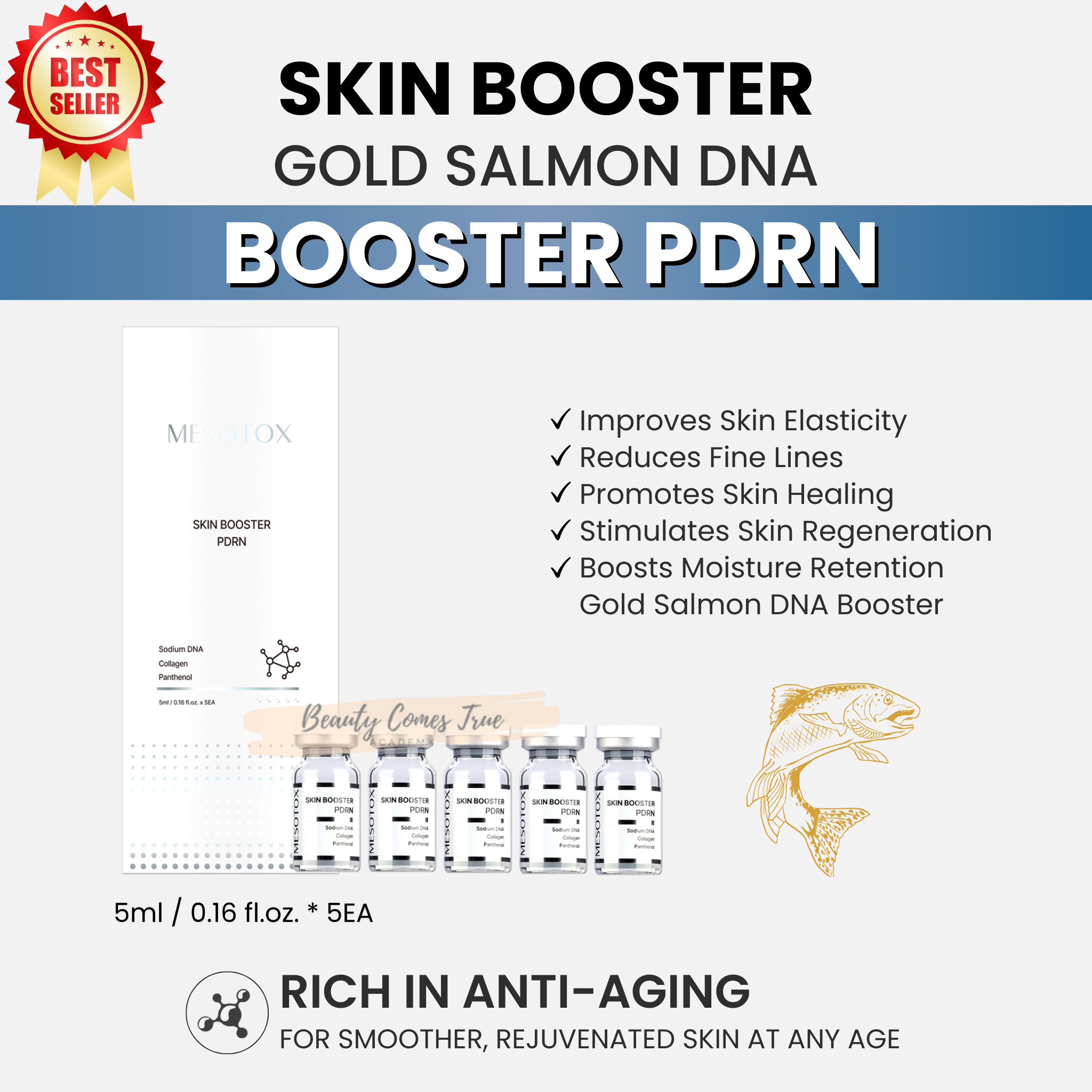 Skin Booster Salmon dna PDRN (high grade like rejuvan) – Beauty Comes ...
